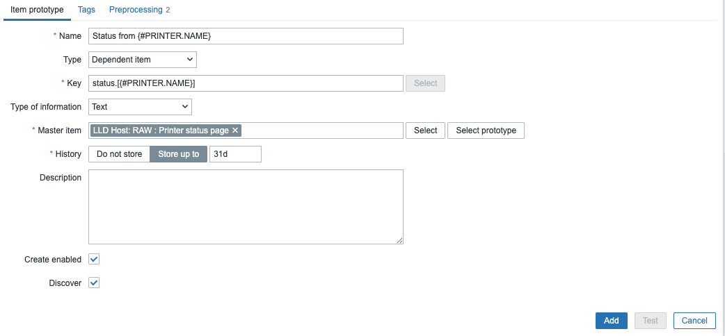 Dependent LLD - Zabbix Book